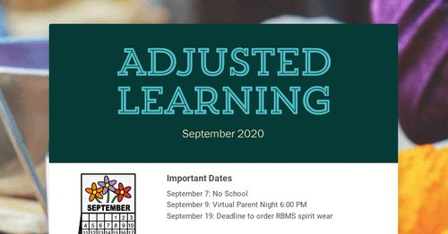 Adjusted Learning | Smore Newsletters