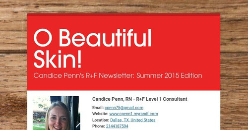 O Beautiful Skin! | Smore Newsletters