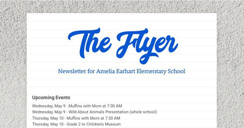 The Flyer | Smore Newsletters for Education