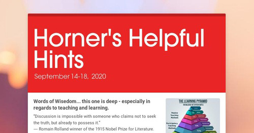 Horner's Helpful Hints | Smore Newsletters for Business
