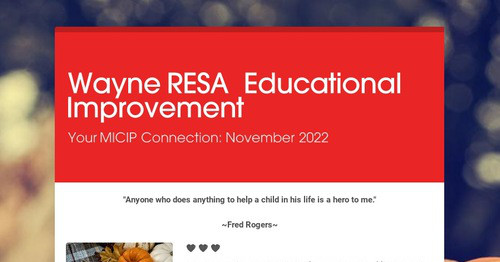 Wayne RESA Educational Improvement | Smore Newsletters