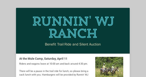 Runnin' WJ Ranch | Smore Newsletters