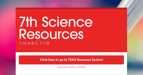 7th Science Resources