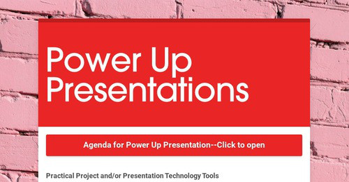 Power Up Presentations | Smore Newsletters
