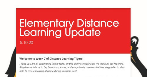 Elementary Distance Learning Update | Smore Newsletters for Education