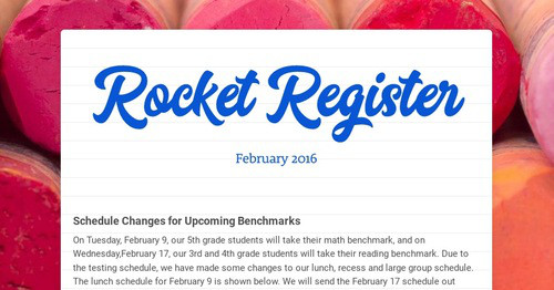 Rocket Register | Smore Newsletters for Education