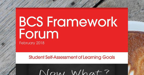 BCS Framework Forum | Smore Newsletters
