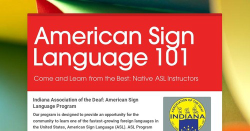 American Sign Language 101 | Smore Newsletters