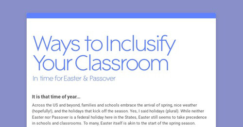 Ways to Inclusify Your Classroom | Smore Newsletters