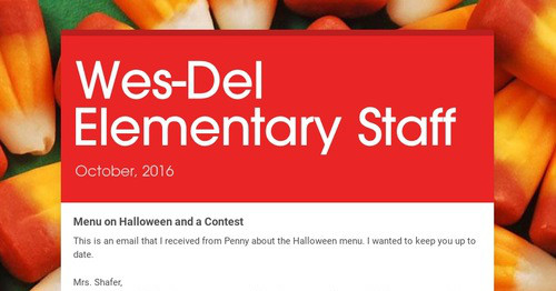 Wes-Del Elementary Staff | Smore Newsletters