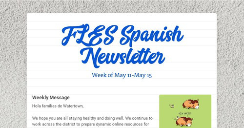 FLES Spanish Newsletter | Smore Newsletters