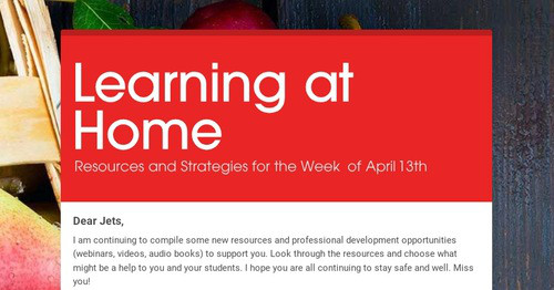 Learning at Home | Smore Newsletters