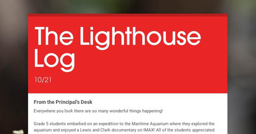 The Lighthouse Log | Smore Newsletters for Education