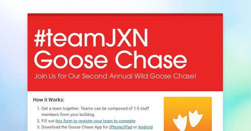#teamJXN Goose Chase