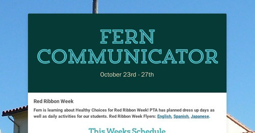 Fern Communicator | Smore Newsletters