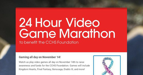 24 Hour Video Game Marathon | Smore Newsletters