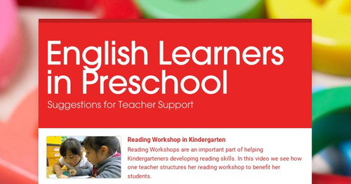 English Learners in Preschool | Smore Newsletters for Education