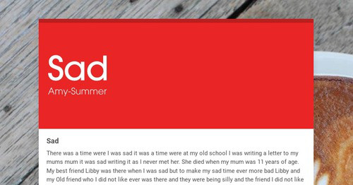Sad | Smore Newsletters