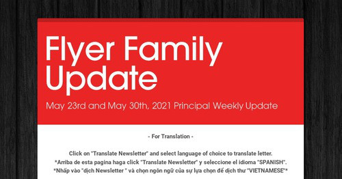 Flyer Family Update | Smore Newsletters for Education