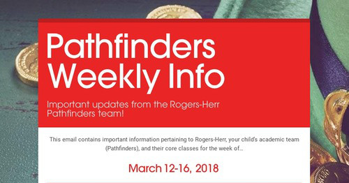 Pathfinders Weekly Info | Smore Newsletters