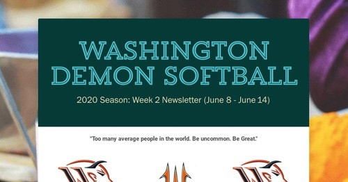 Washington Demon Softball | Smore Newsletters