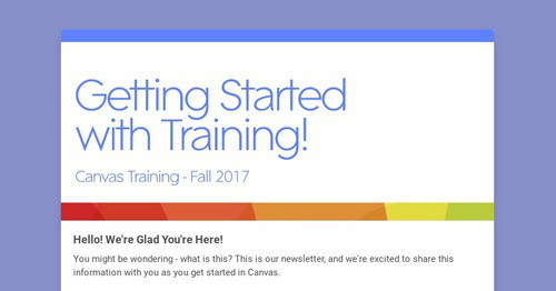 Getting Started with Training! | Smore Newsletters Getting Started with Training! | Smore Newsletters