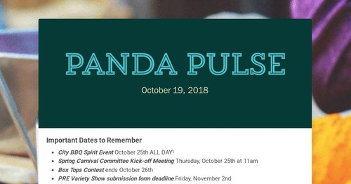 Panda Pulse | Smore Newsletters for Education
