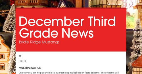 December Third Grade News | Smore Newsletters