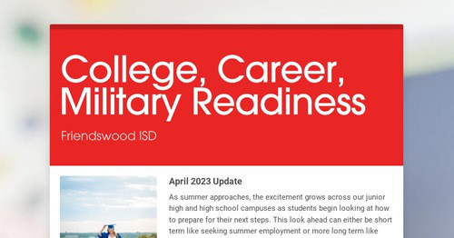 College, Career, Military Readiness | Smore Newsletters for Education