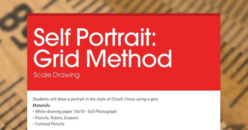 Self Portrait: Grid Method | Smore Newsletters for Education