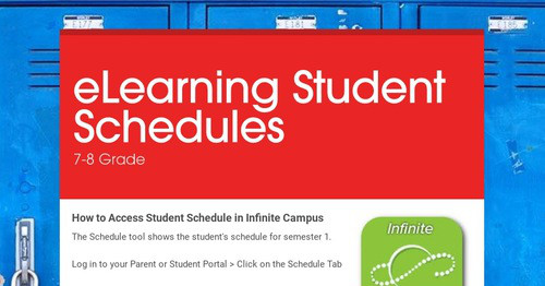 eLearning Student Schedules | Smore Newsletters