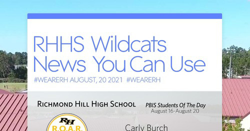 RHHS Wildcats News You Can Use | Smore Newsletters for Education
