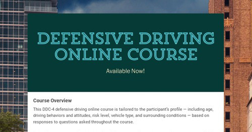 Defensive Driving Online Course | Smore Newsletters