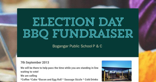 Election Day BBQ Fundraiser | Smore Newsletters