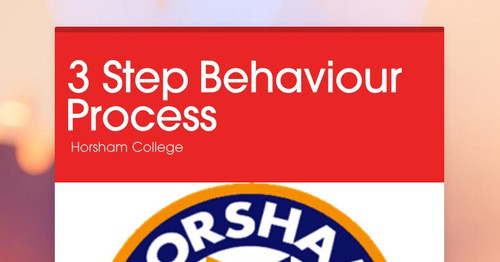 3 Step Behaviour Process | Smore Newsletters