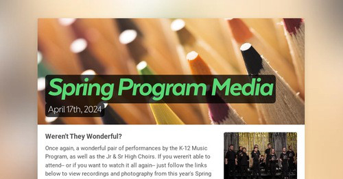 Spring Program Media | Smore Newsletters for Business