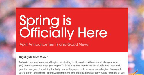 Spring is Officially Here | Smore Newsletters