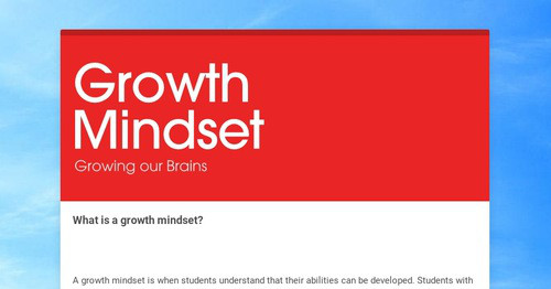 Growth Mindset | Smore Newsletters