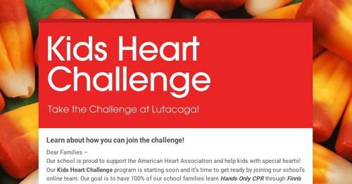 Kids Heart Challenge | Smore Newsletters for Business