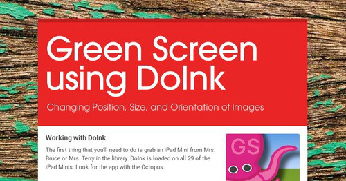 Green Screen using DoInk | Smore Newsletters