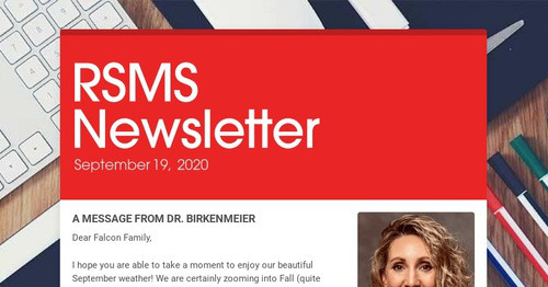 RSMS Newsletter | Smore Newsletters