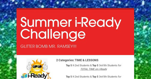 Summer i-Ready Challenge | Smore Newsletters