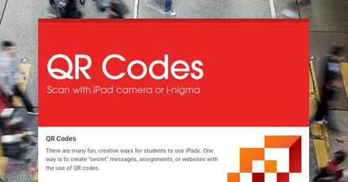 QR Codes | Smore Newsletters