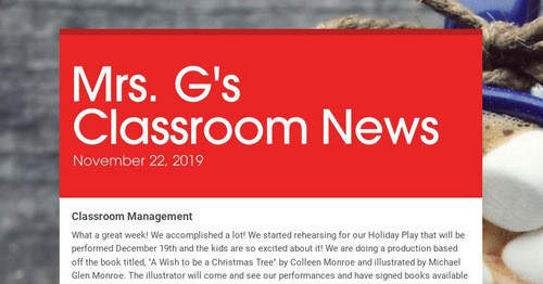 Mrs. G's Classroom News | Smore Newsletters for Education