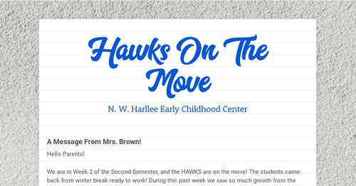 Hawks On The Move | Smore Newsletters