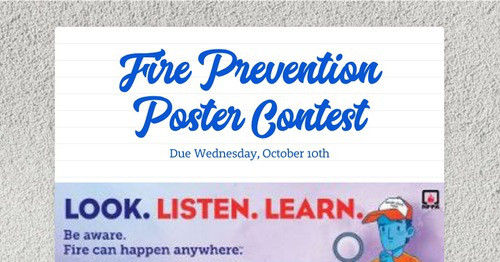 Fire Prevention Poster Contest | Smore Newsletters