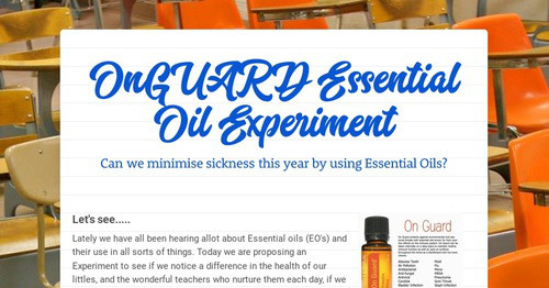 OnGUARD Essential Oil Experiment | Smore Newsletters