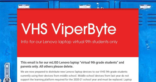 VHS ViperByte | Smore Newsletters