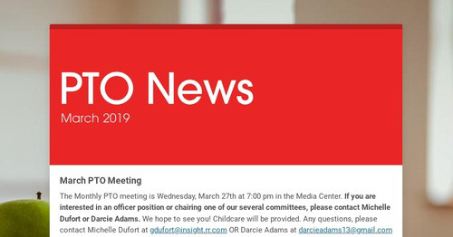 PTO News | Smore Newsletters
