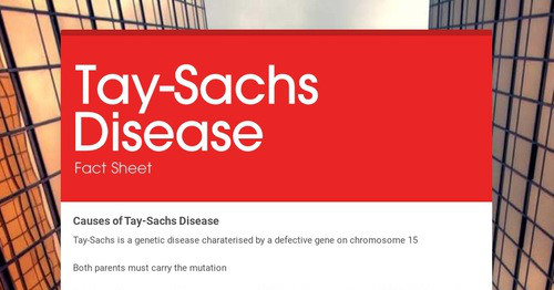 Tay-Sachs Disease | Smore Newsletters